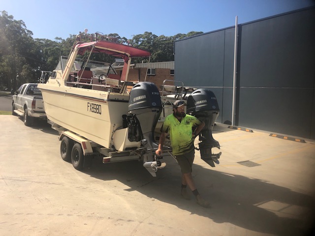 Matt with his new Kevlar Cat - Load Up Transport